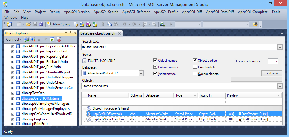 How To Quickly Search For Sql Database Data And Objects