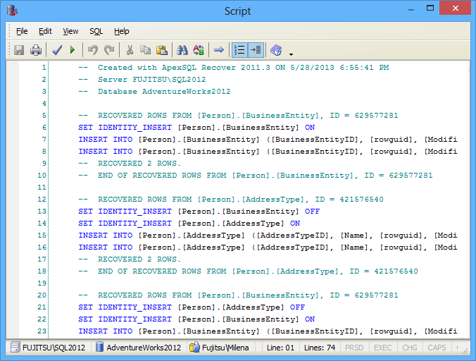 Recover Deleted Sql Data From A Backup Or From Online Database Files