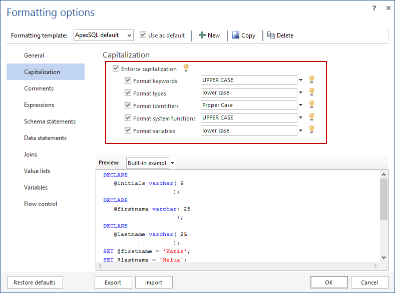 Rules Of Sql Formatting Sql Naming Conventions And Capitalization Rules Sql Solution Center