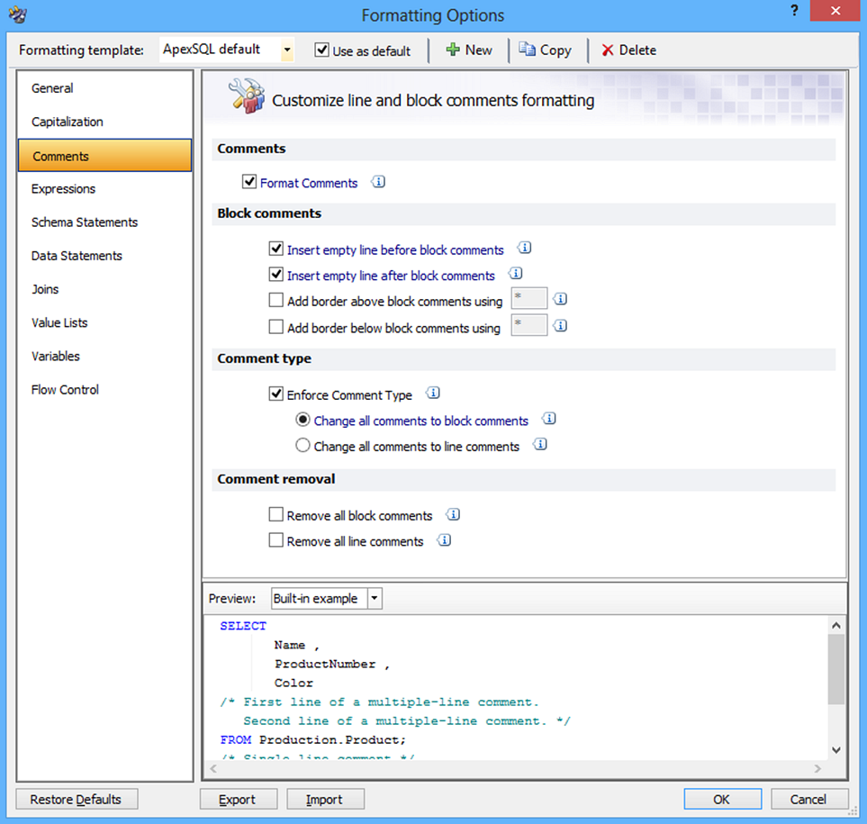 Rules Of Sql Formatting Sql Code Commenting Sql Solution Center 8991