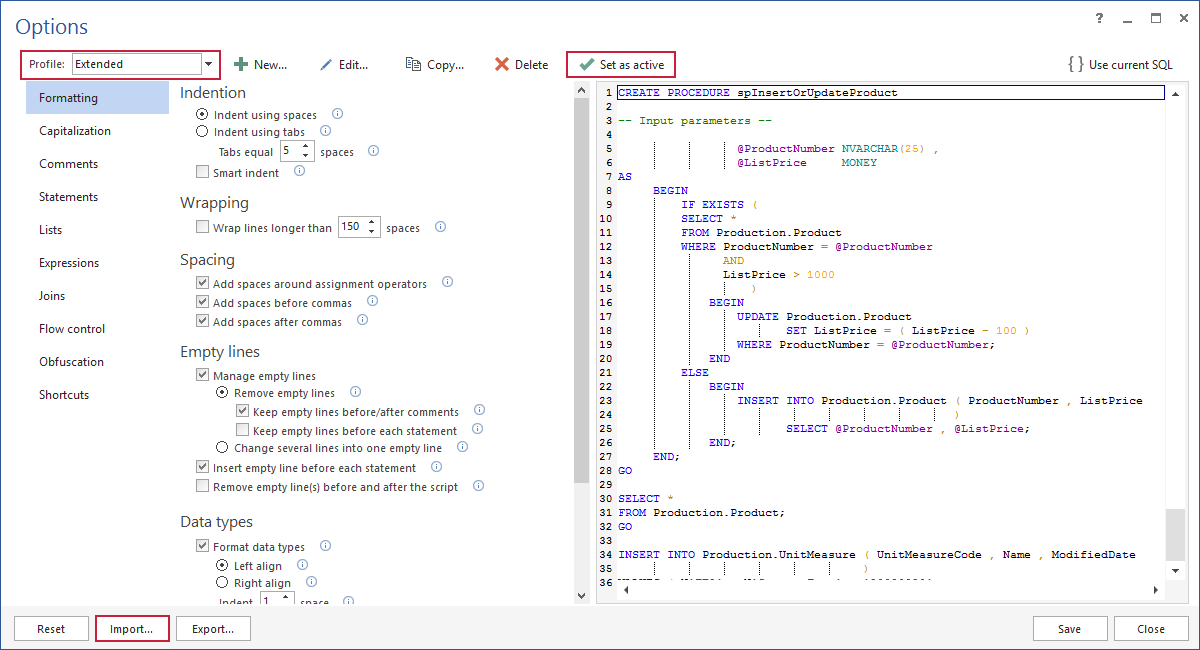 How To Format Sql Like A Pro Formatting To Implicit Microsoft Standards And Guidance