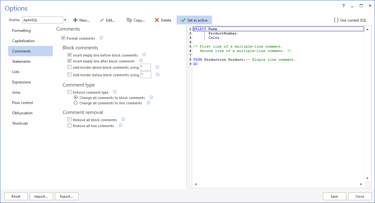 Rules Of Sql Formatting Sql Code Commenting Solution Center
