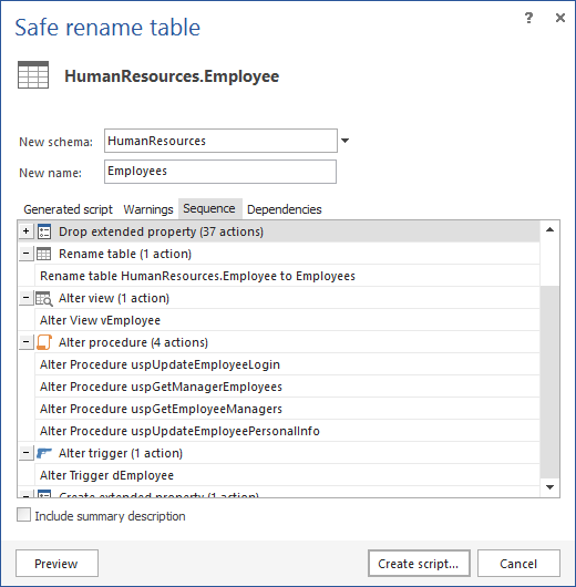 Sql Database Refactoring Techniques Rename Method Solution Center