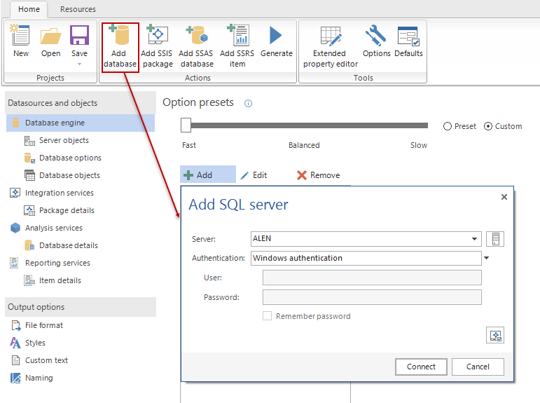 Document SQL Server instance settings/objects - Solution center