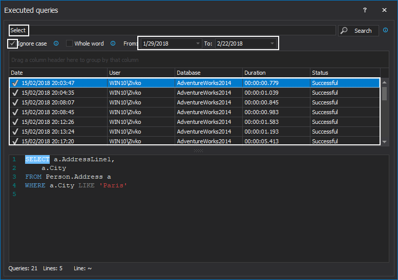 How to track executed SQL Server queries How to track executed SQL Server queries