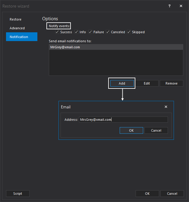 How to schedule a database backup restore in SQL Server