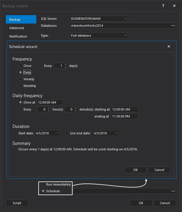 How To Create Sql Server Database Split Backup Files