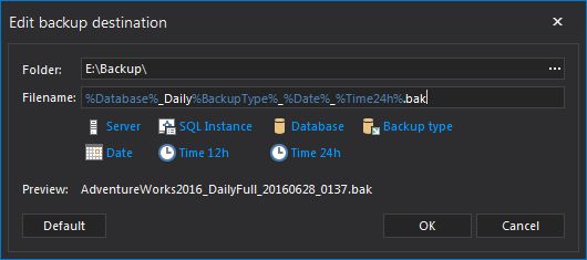 Create Daily Database Backups With Unique Names In Sql Server Solution Center 6163
