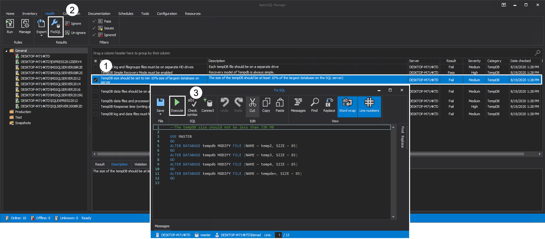 How To Perform A SQL Server Health Check Analysis Of The TempDB
